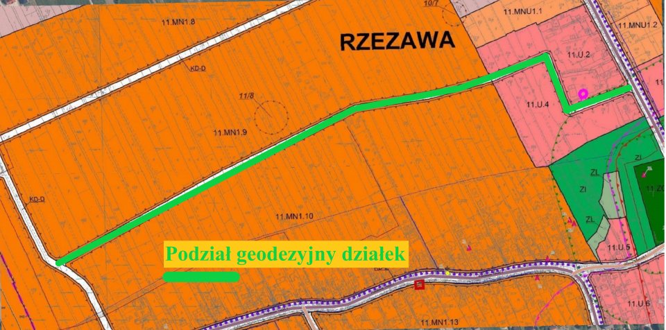 Podpisanie umowy na wykonanie podziału geodezyjnego działek pod nową drogę gminną równoległą do ...